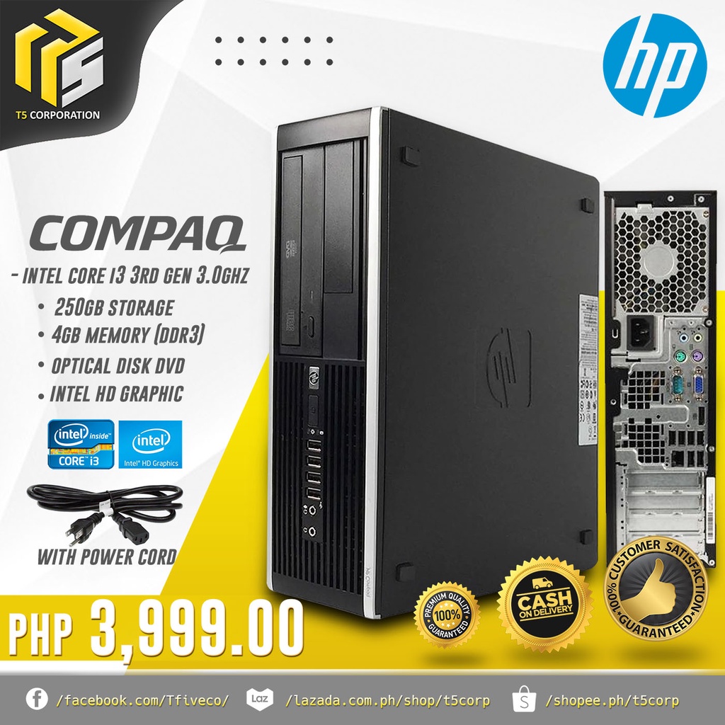 HP COMPAQ I3 3rd Generation ( System Unit ) | Shopee Philippines