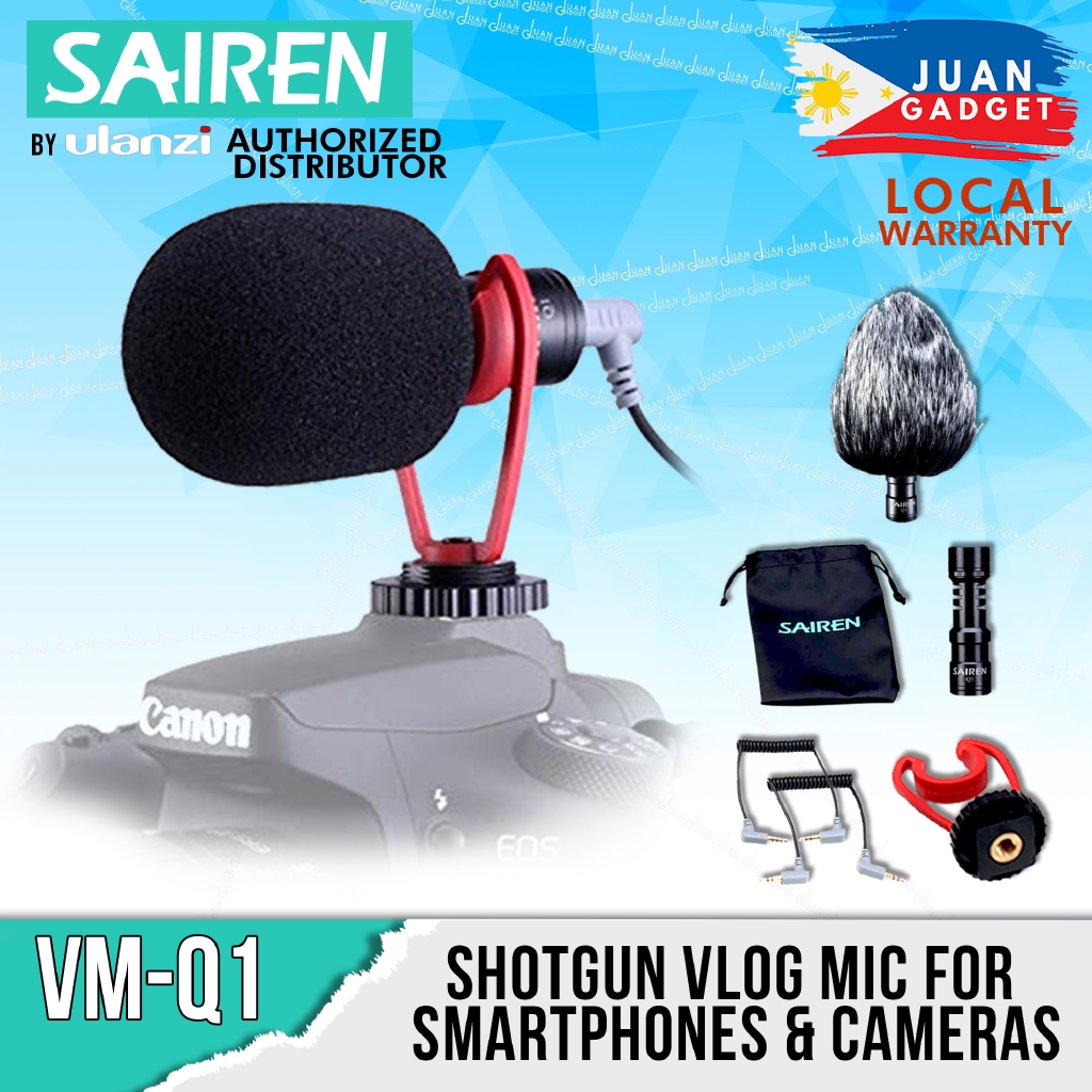 [CLEARANCE] Sairen by Ulanzi VM-Q1 Shotgun Video Mic Compact On-Camera Smartphone Recording Mic ...
