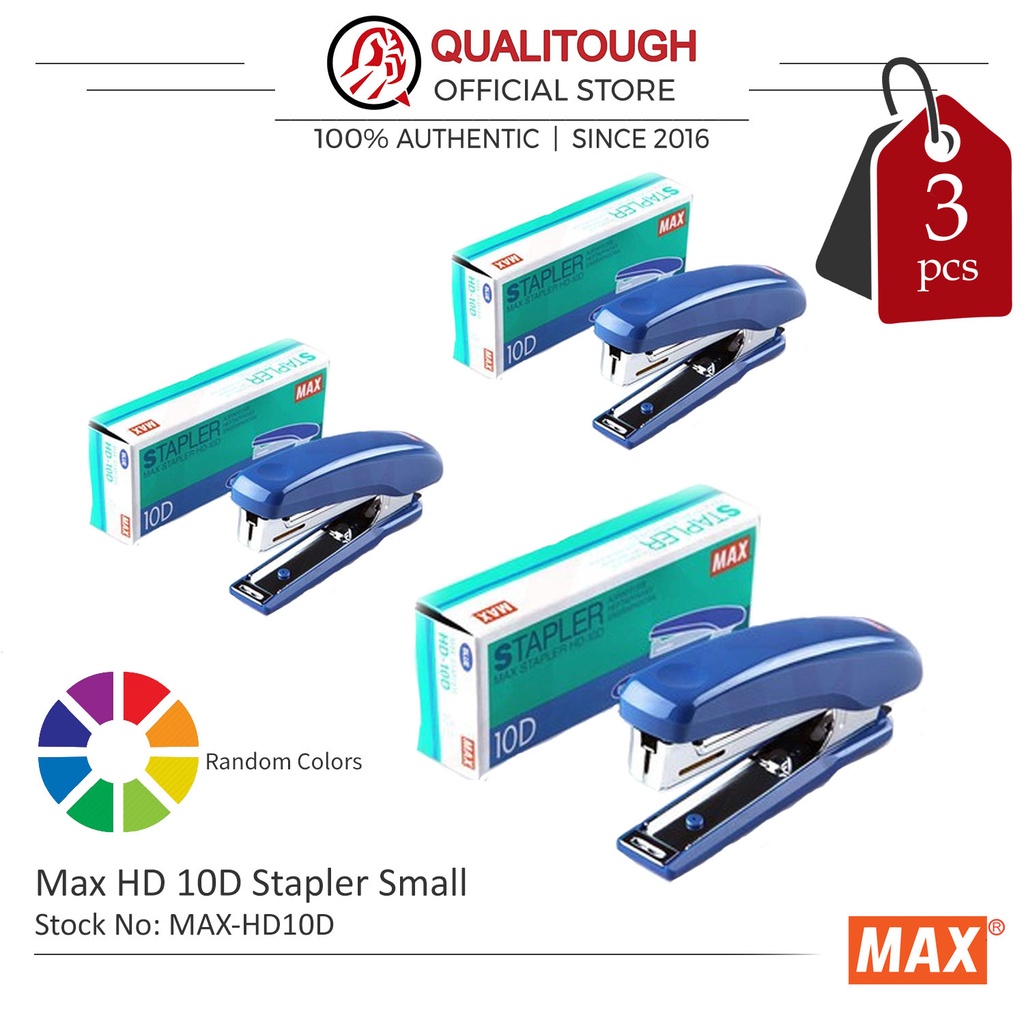 3pcs Max HD-10D Stapler Small [MAX-HD10D] | Office and School Supplies ...