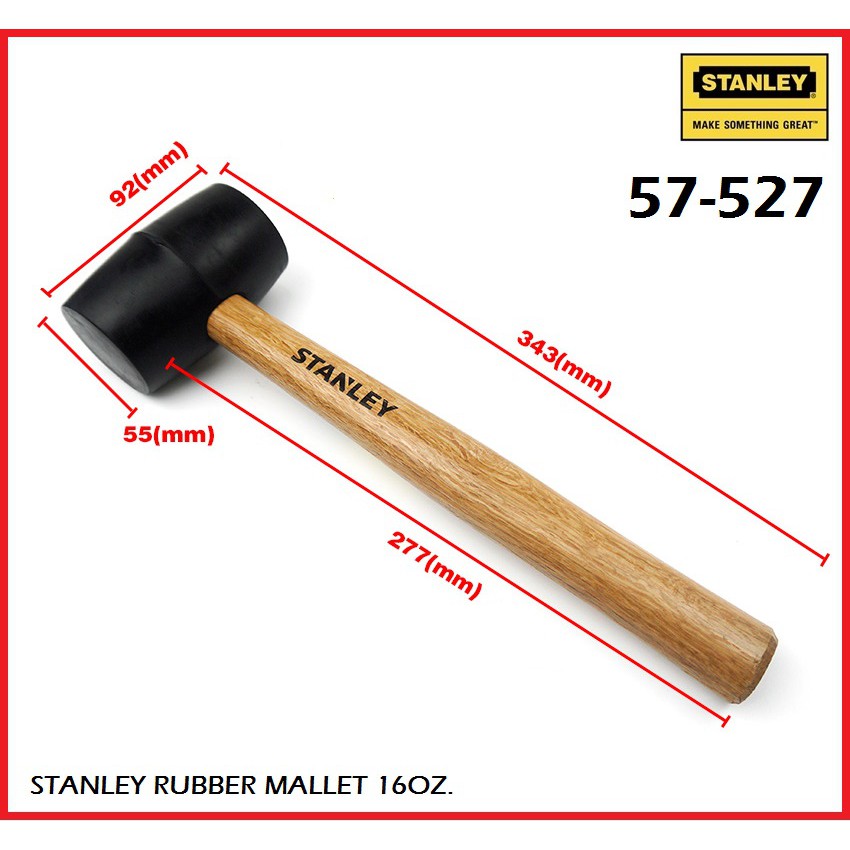 STANLEY 57-527 Rubber Mallet 2" 16oz | Shopee Philippines