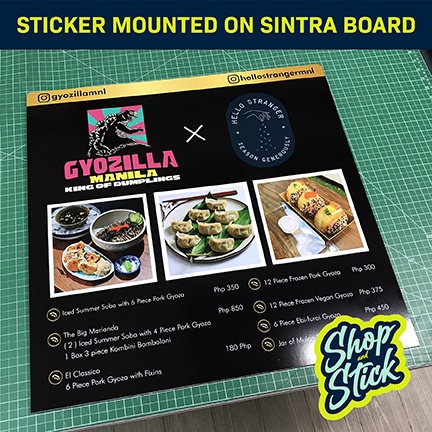 Sintra Board for Menus, Indoor Logo Signages, and More! | Shopee ...