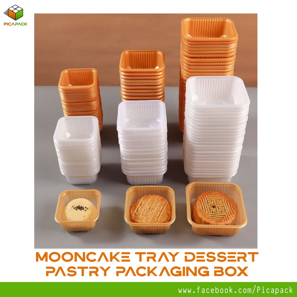 100pcs Mooncake Tray Moon Cake Dessert Pastry Packaging box Cookie ...