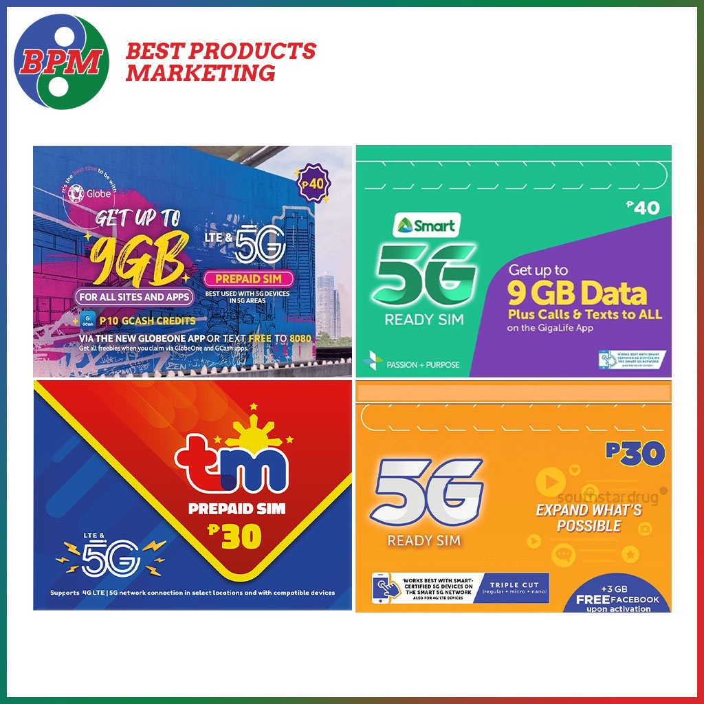 BPM Sim Cards (Please see Variations) | Shopee Philippines