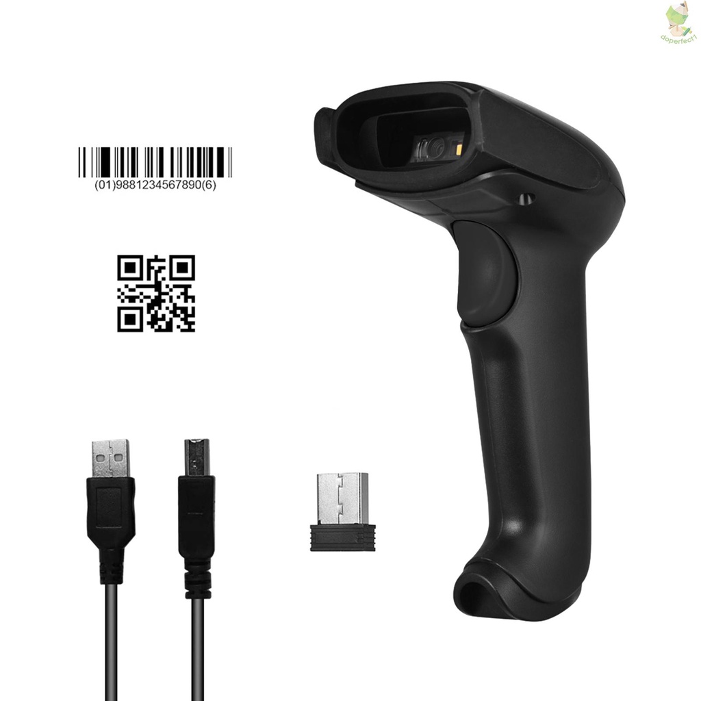 Aibecy Handheld Barcode Scanner USB 2.4G Wireless 1D 2D QR Code Scanner ...