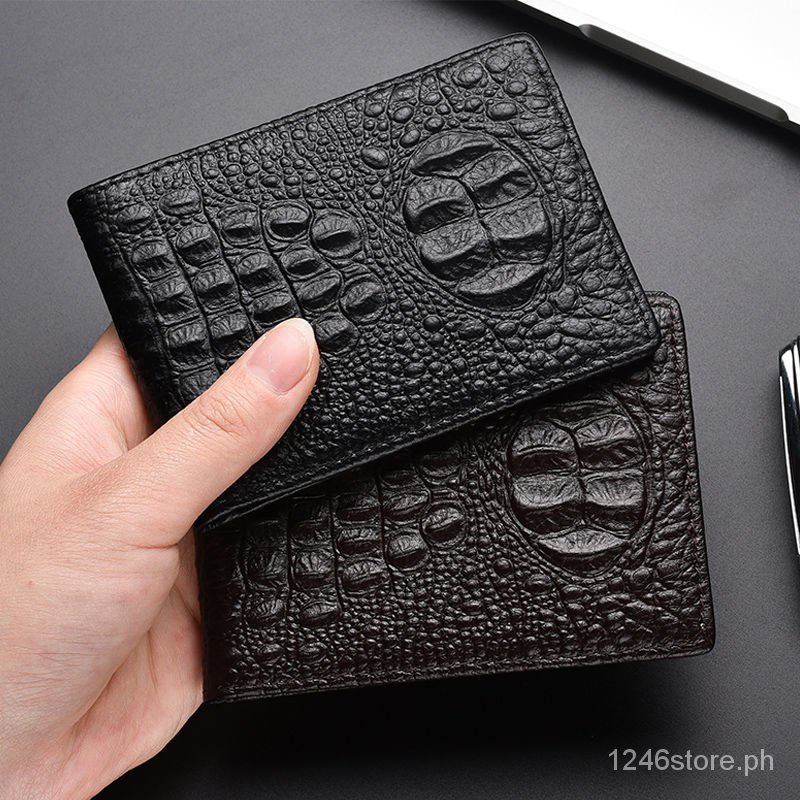 Card holder storage Leather driver's license leather case crocodile ...