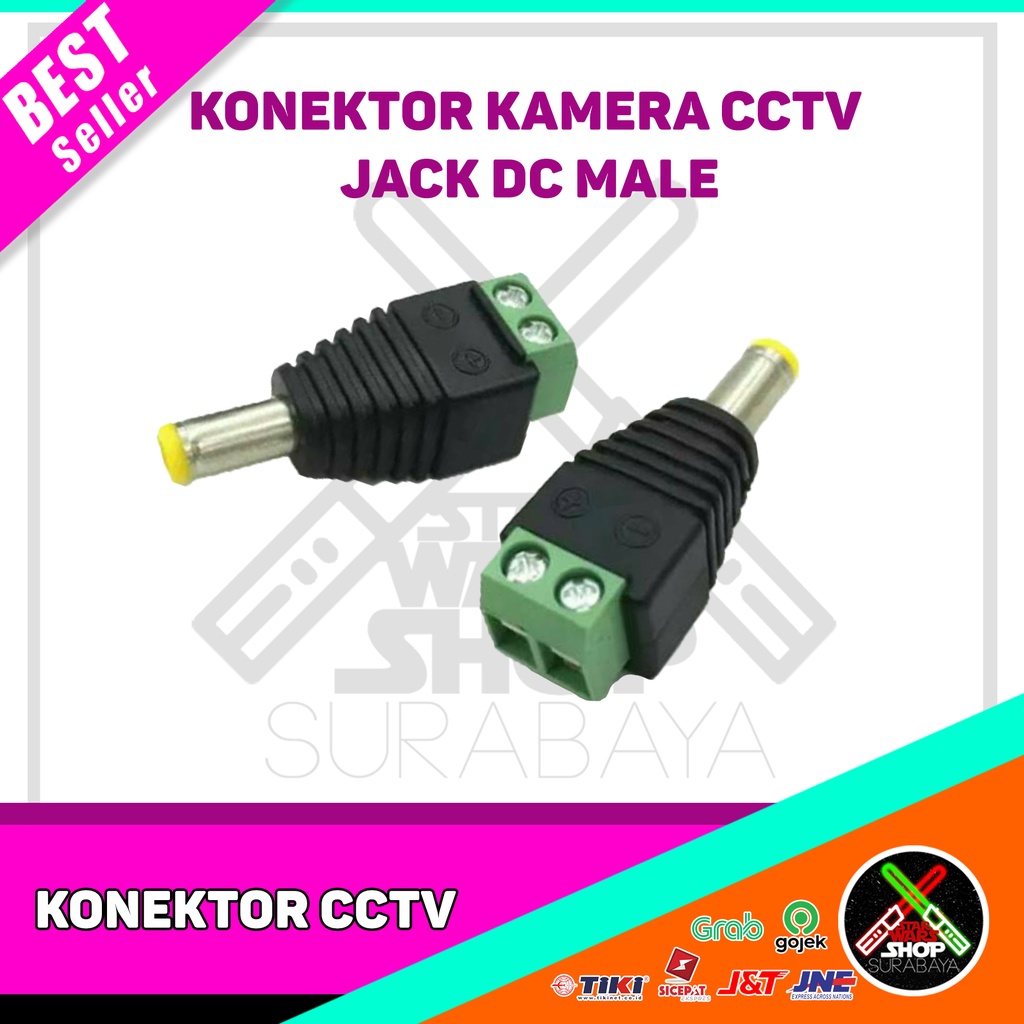 Dc Male Jack CCTV Camera Connector | Shopee Philippines