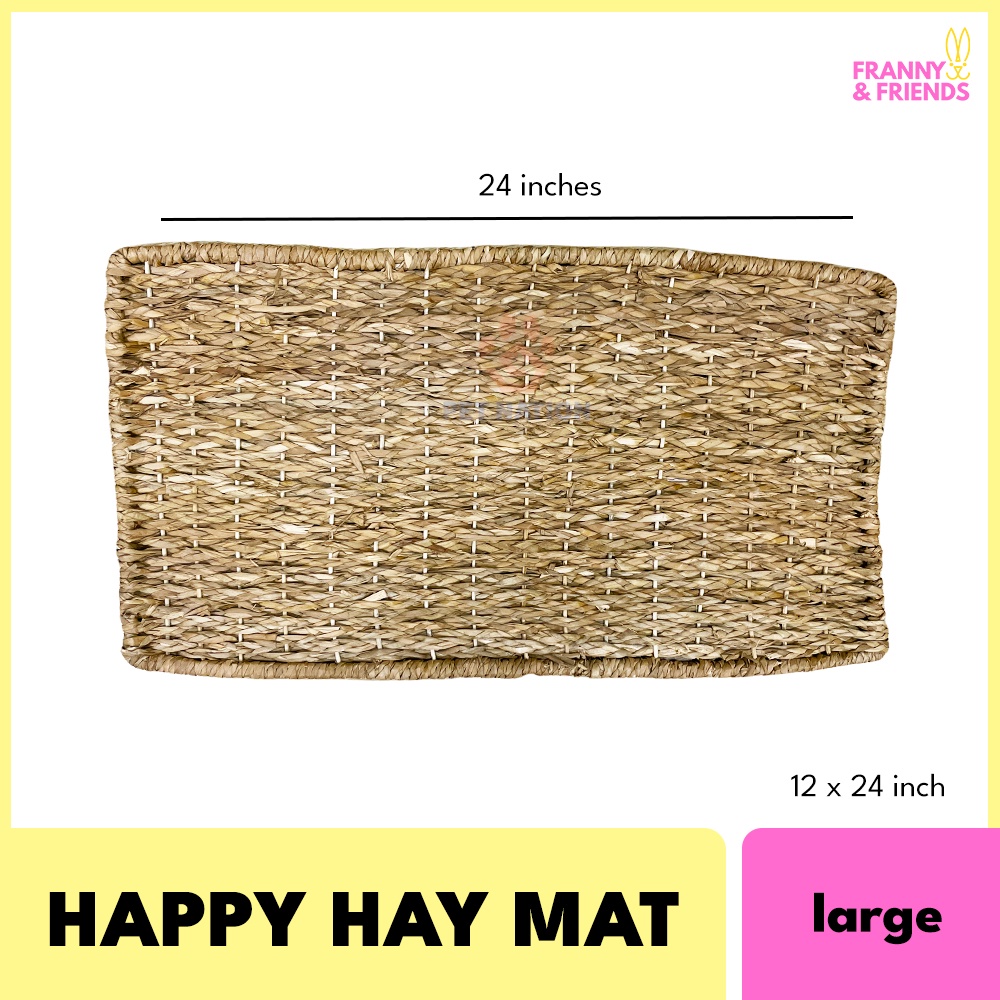 FRANNY'S RABBIT HAPPY HAY MAT Rabbit Hay Mat Guinea Pig Large Natural ...