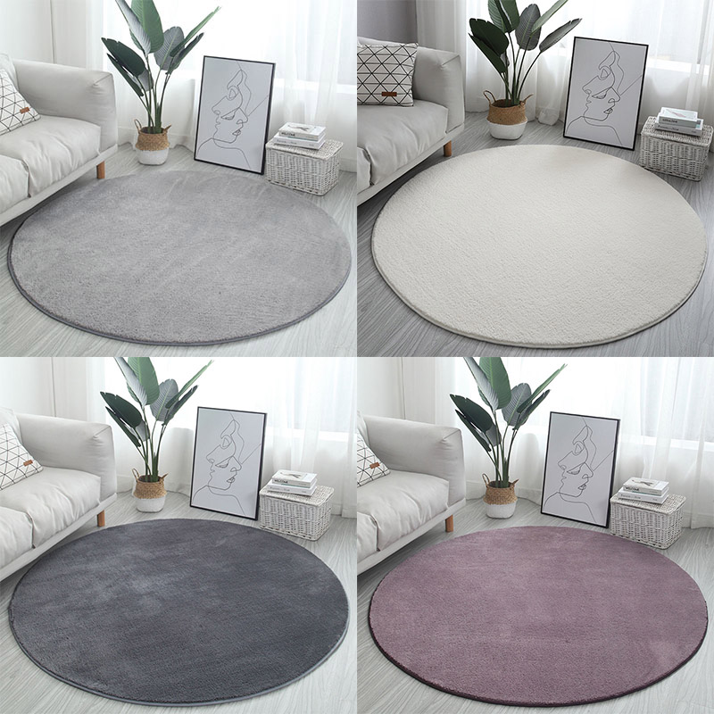 80/100/120CM Fluffy Carpet Round Floor Mat Tatami Rugs Sofa Ikea Home ...