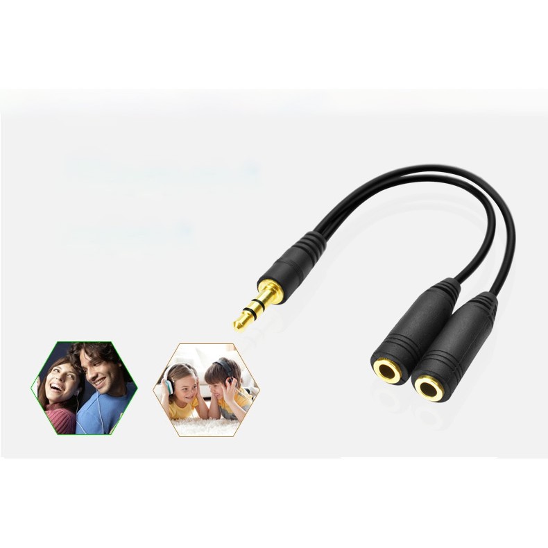Universal Audio Splitter 3.5mm Jack Earphone Y Splitter Headphone ...