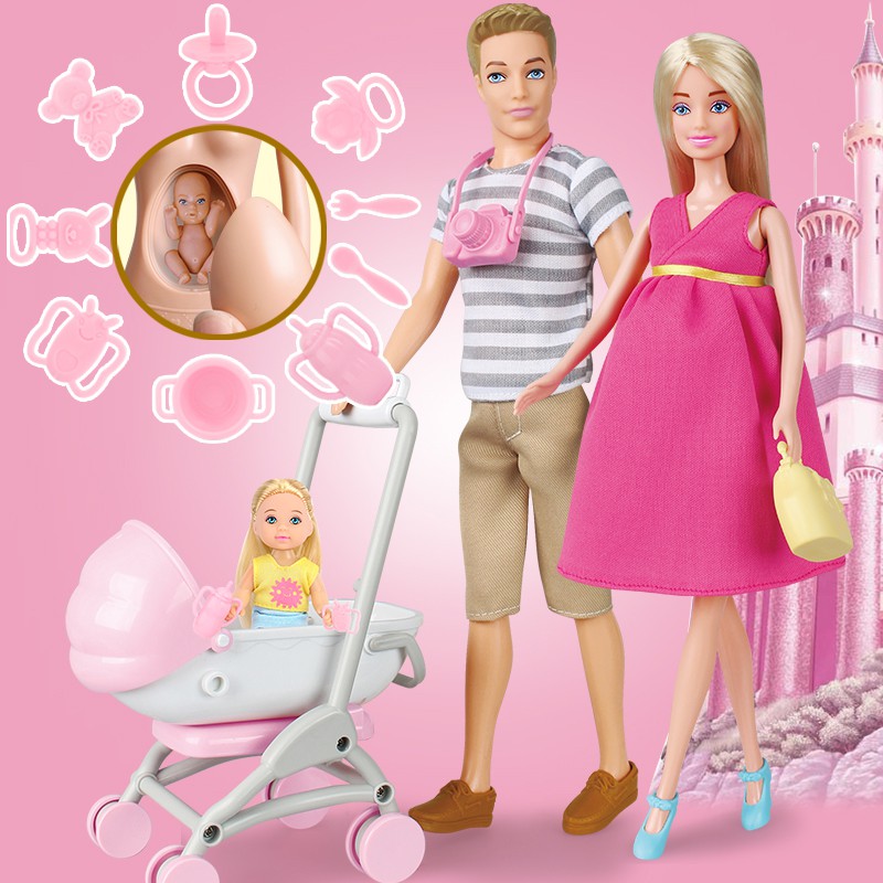 Pregnant Little Mouth Barbie Extra Big Doll Baby Belly Women Children ...