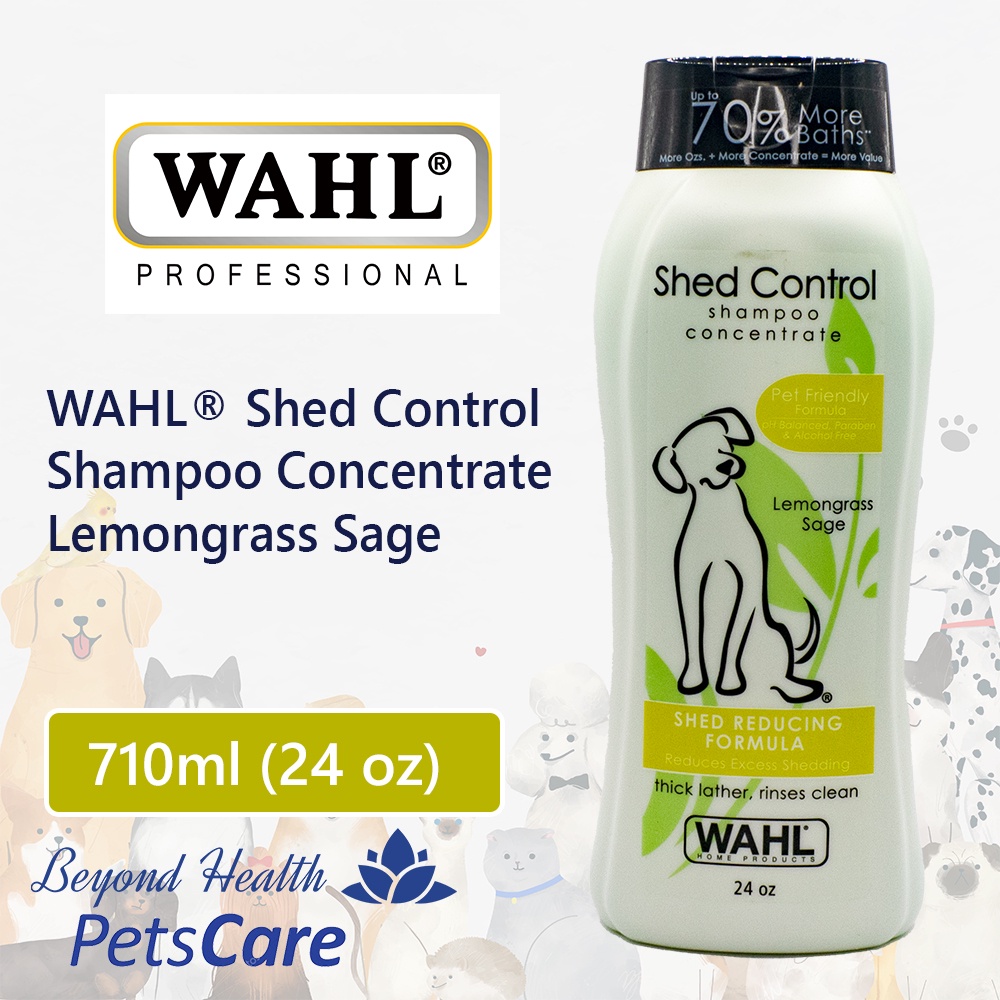 WAHL® Shed Control Shampoo Concentrate [Lemon Grass Sage] Pet Friendly ...