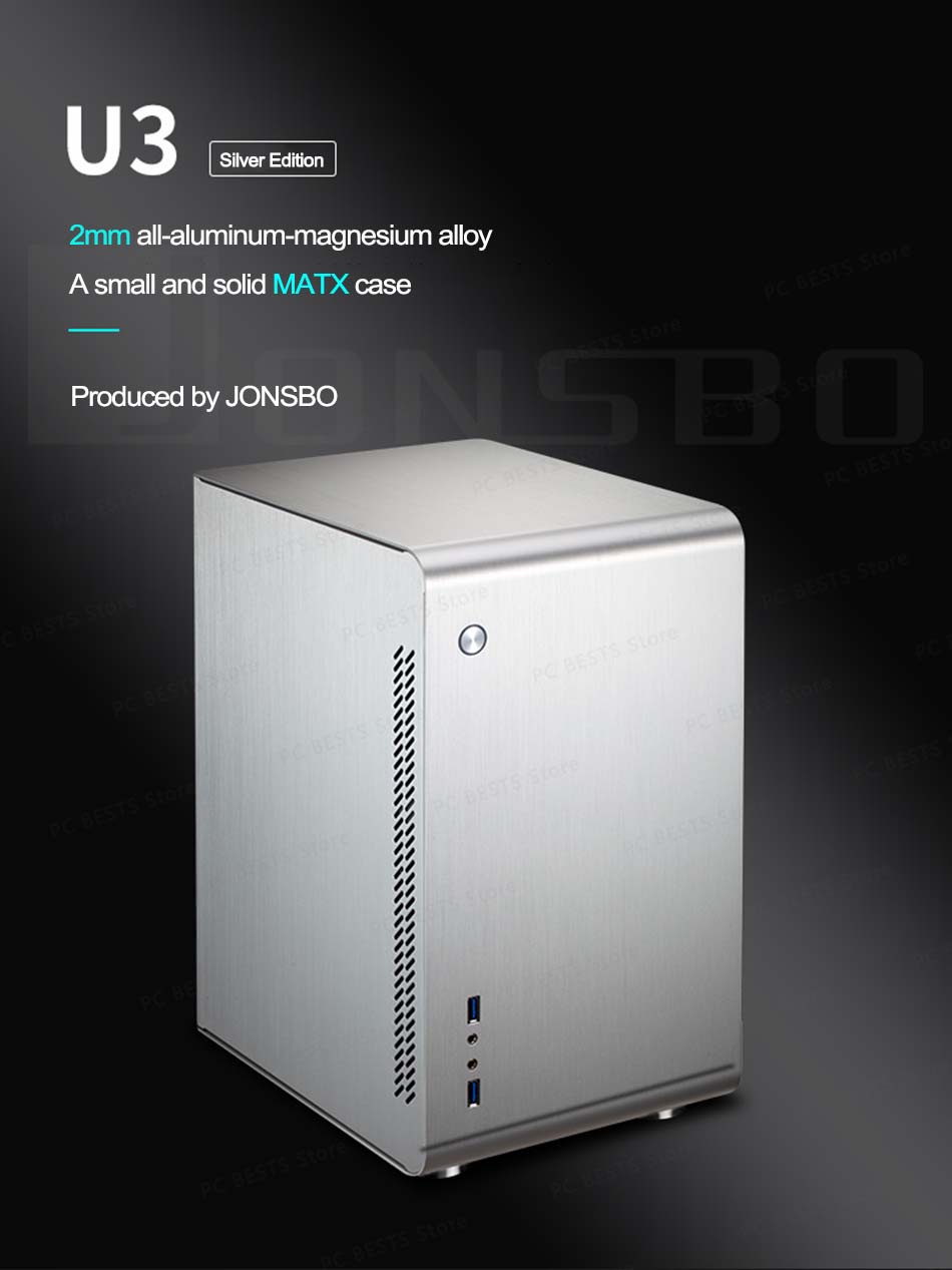 JONSBO U3 Desktop MATX Small Case All Aluminum USB3.0 Computer Chassis ...