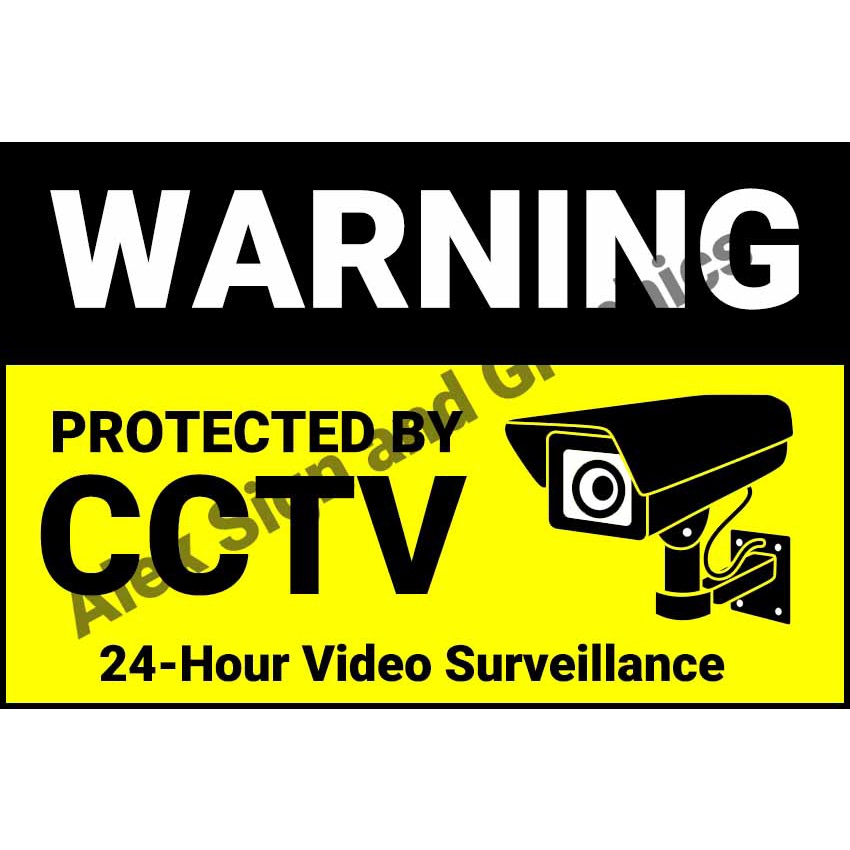 Warning: Protected by CCTV PVC Signage - A4 Size (7.5 x 11.25 inches ...