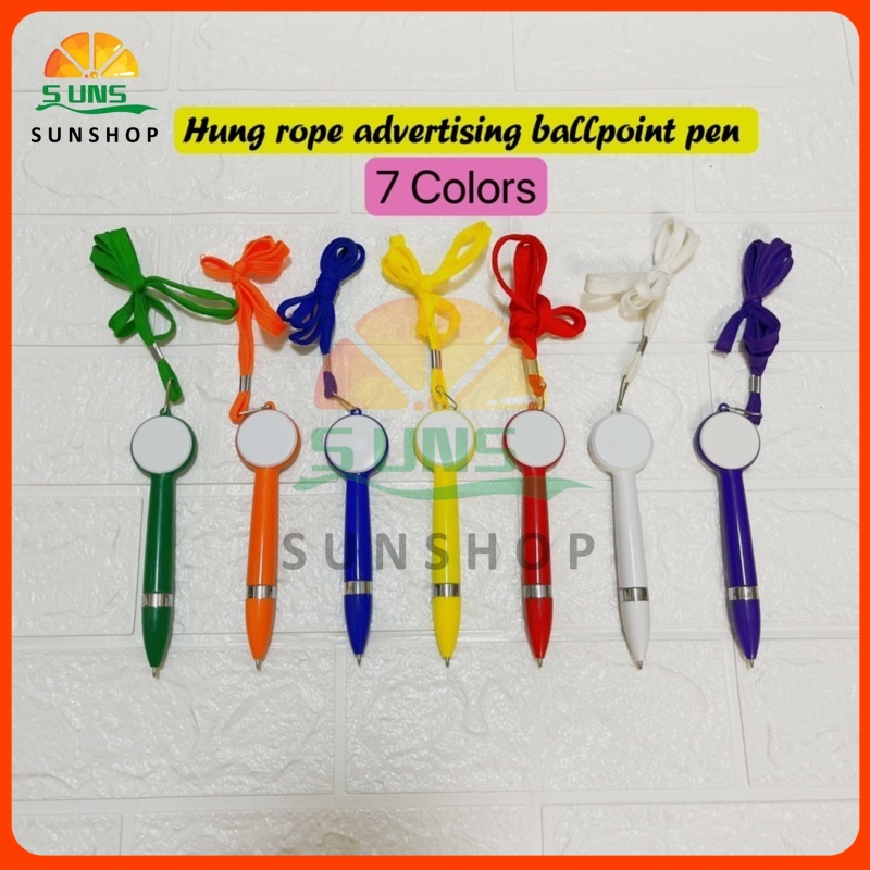 1pc Hung rope advertising ballpoint pen Plastic gift pen school ...