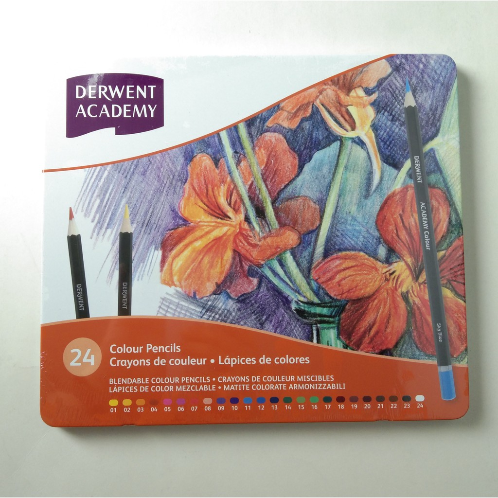 Derwent Academy Color Pencil 24pcs metal box | Shopee Philippines