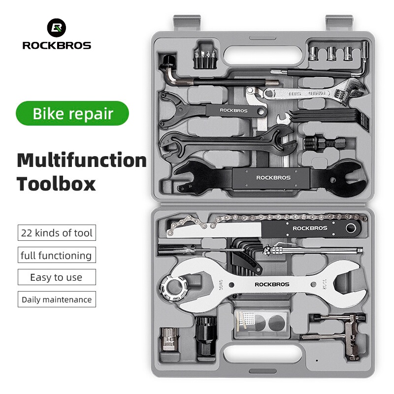 ROCKBROS Bike Tool Kit Professional Repair Tools Box With Ratchet ...