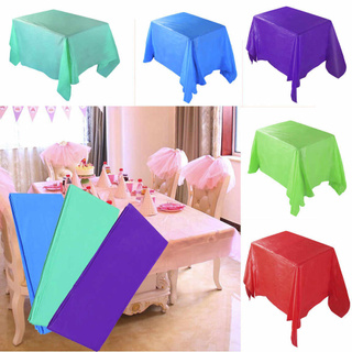 Agar.shop 6 Seater Plain Plastic Table Cover Waterproof Rectangular Disposable Party Decoration ...