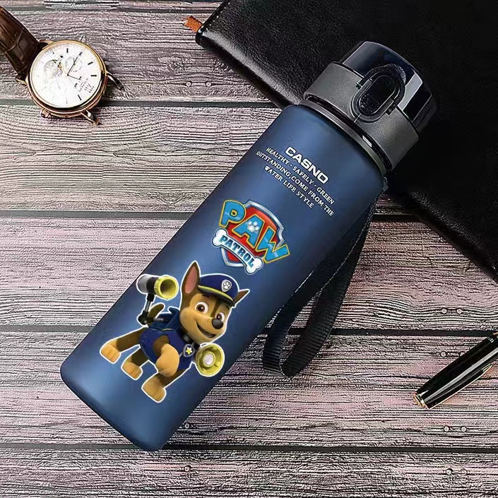 paw patrol water bottle for kids Lettering Cup Boys Girls Cute Cartoon Straw Kindergarten ...