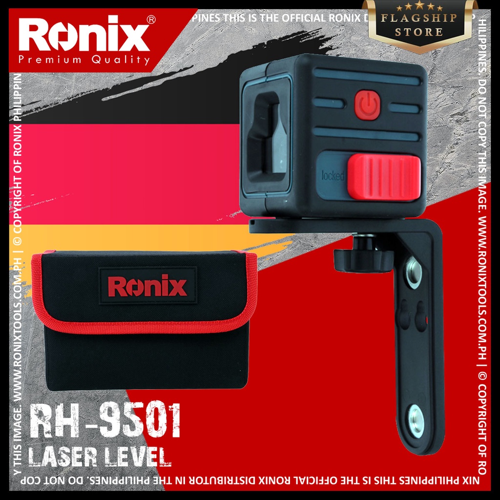 Ronix RH-9501 laser beam of this tool is red and can operate vertically ...