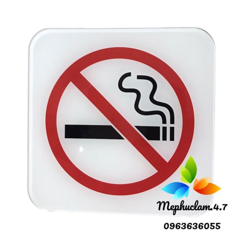 No-smoking sign made of 3mm clear mica for walls, glass doors,...signs ...