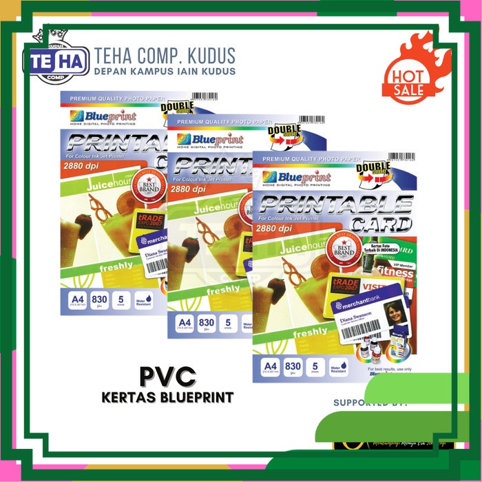 Quality PVC ID Card Paper 5 Sets A4 BLUEPRINT | Shopee Philippines