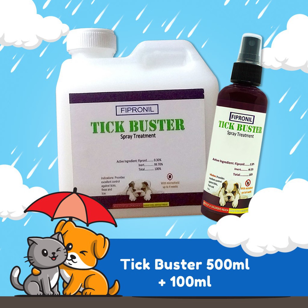 Tick Buster Fipronil Anti Ticks and Fleas 4 Weeks Protection | Shopee ...