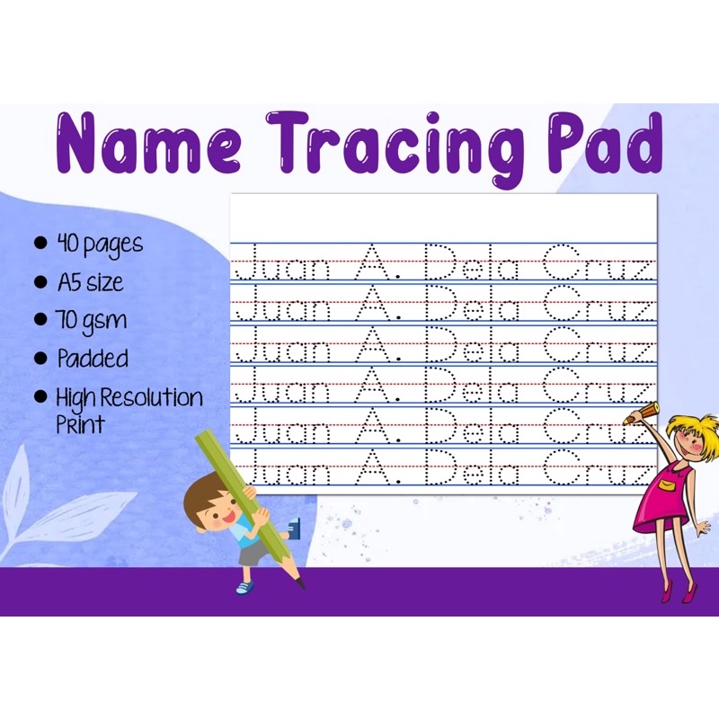 Tracing pad (Customized) For your Preschoolers and graders, 20sheets ...