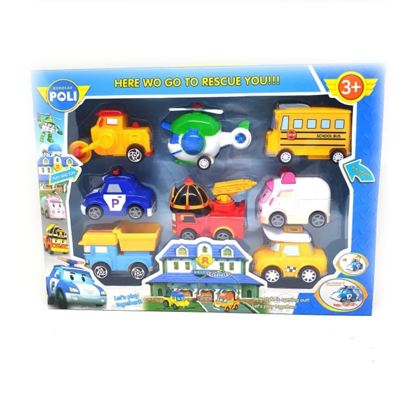 Robocar Poli Toy Car Contents 8Pcs/Robocar Poli Toy | Shopee Philippines
