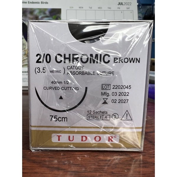 Chromic Catgut Absorbable Suture 0 1.0 2.0 3.0 4.0 Round and Cutting 12 ...