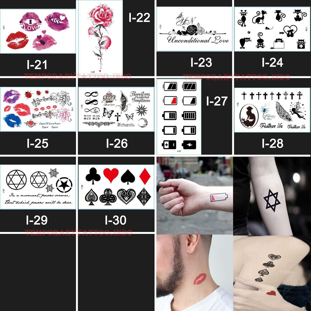 Tato TEMPORARY STICKERS TEMPORARY TATTOO WATERPROOF STICKER PREMIUM ...