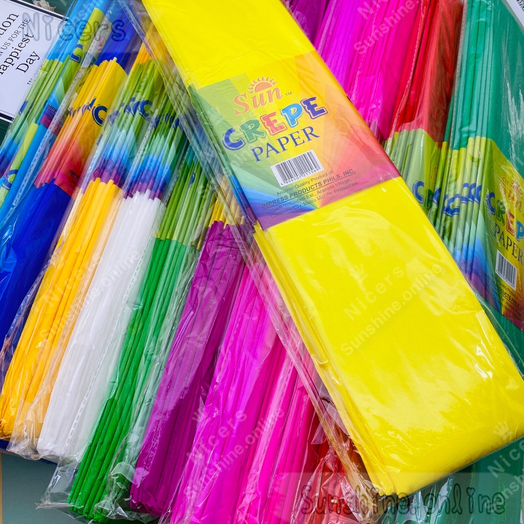 10pcs Sun Crepe Paper Artwork Paper DIY supplies | Shopee Philippines