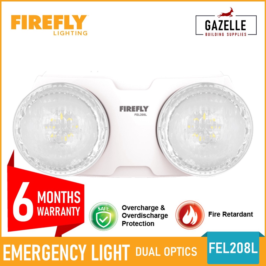 Firefly Dual Optics Emergency Light - FEL208L | Shopee Philippines