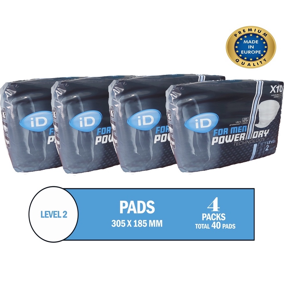 iD For Men Level 2 Bundle Pack (For Sensitive Bladder/Incontinence Pad ...