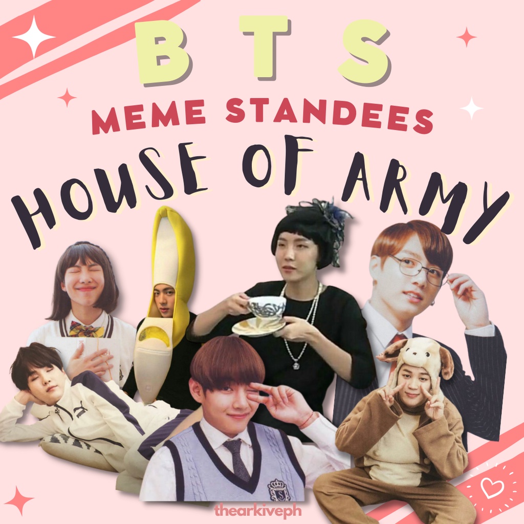 BTS HOUSE OF ARMY Laminated Standee Meme Table Decor | Shopee Philippines