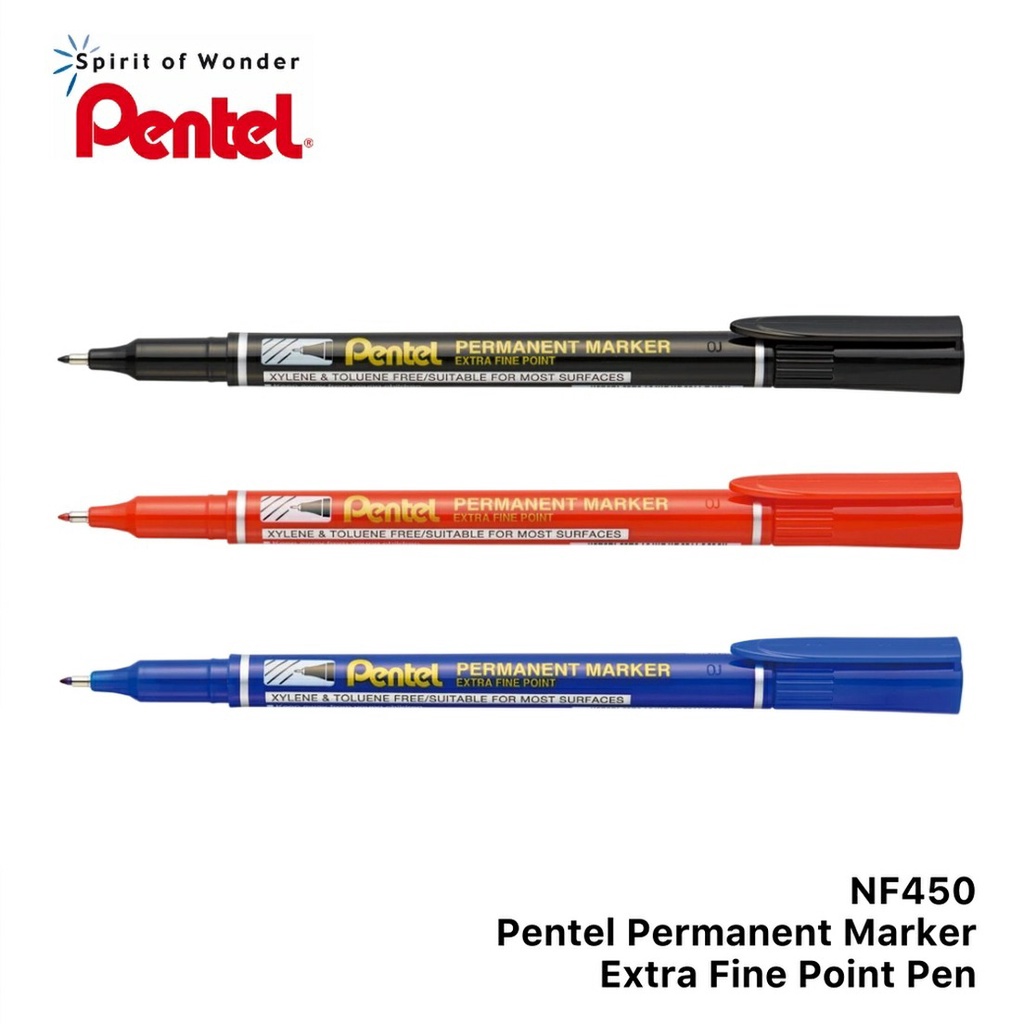 Chemical Pen Pentel Permarnent Marker Cd Writing NF450 Model Comes In 3 ...