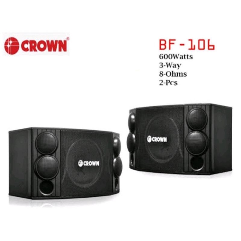 Crown BF-106 10'' Karaoke Speaker System ( 600 Watts ) | Shopee Philippines