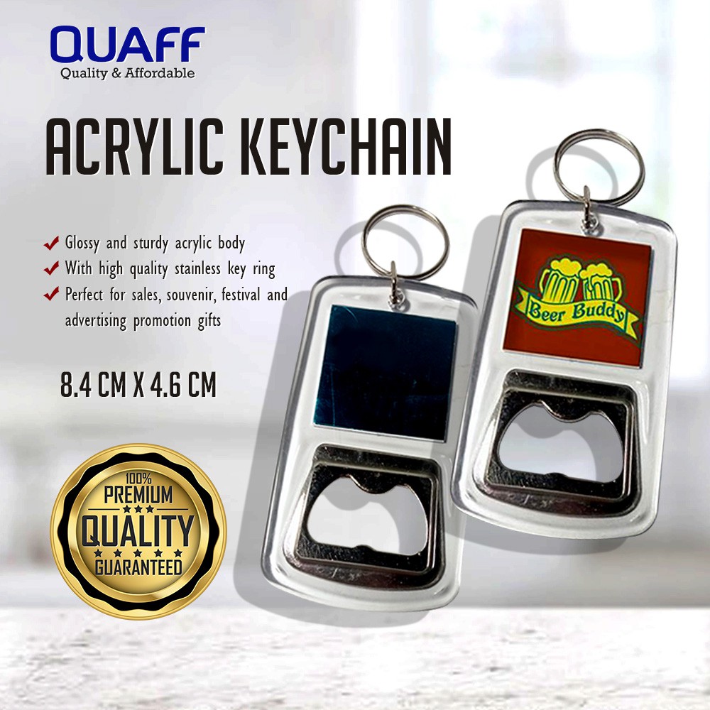 (100 pcs) Photo Insert Acrylic Keychain || Openable Double-Sided ...