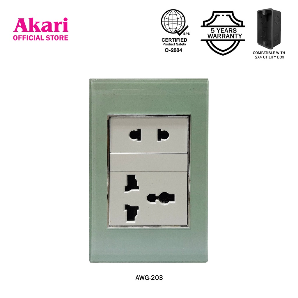 Akari Aircon Outlet/ Multipurpose Outlet With 1 Gang Universal, 16A ...