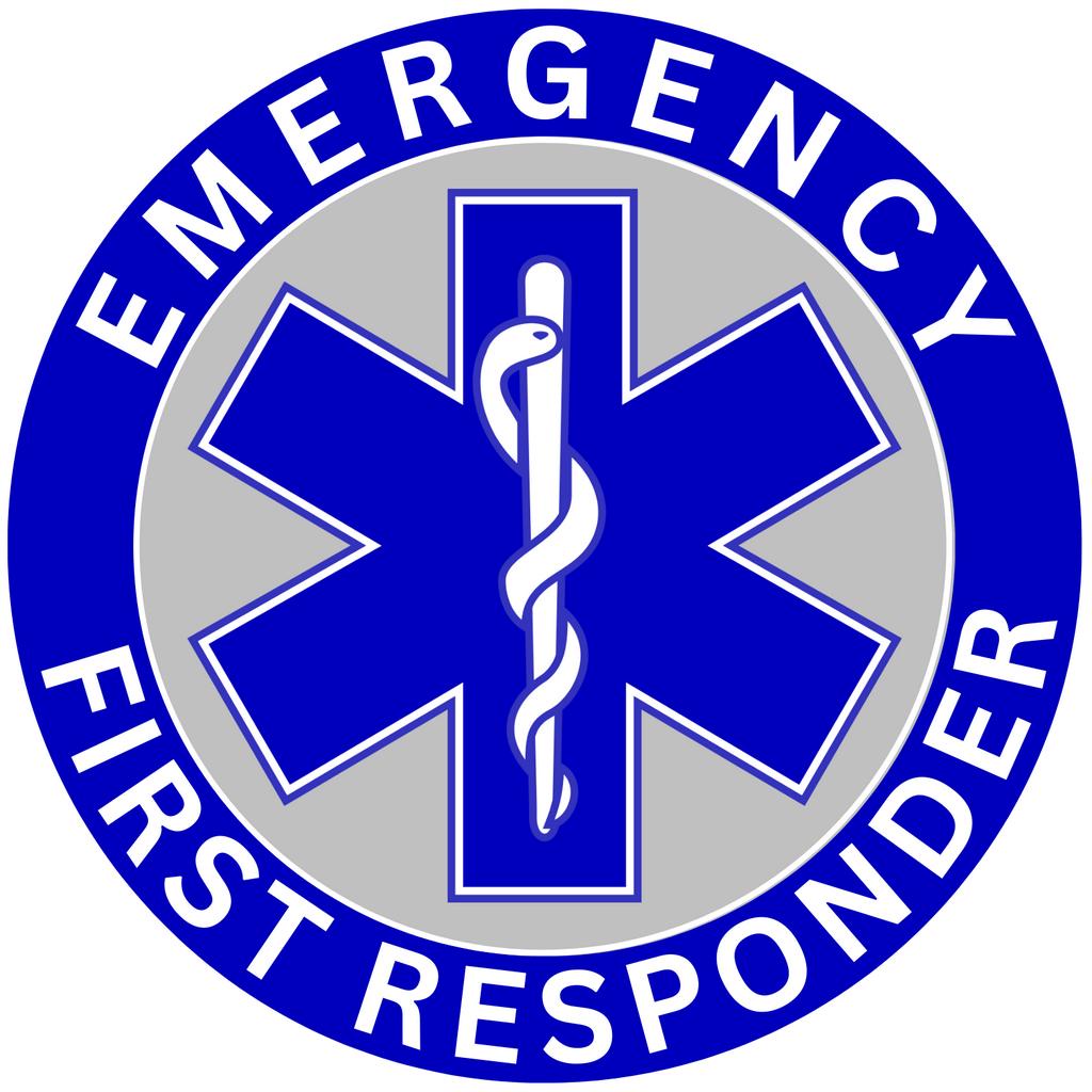 EFR (First Responder) Star of Life waterproof vinyl Decals/Stickers ...
