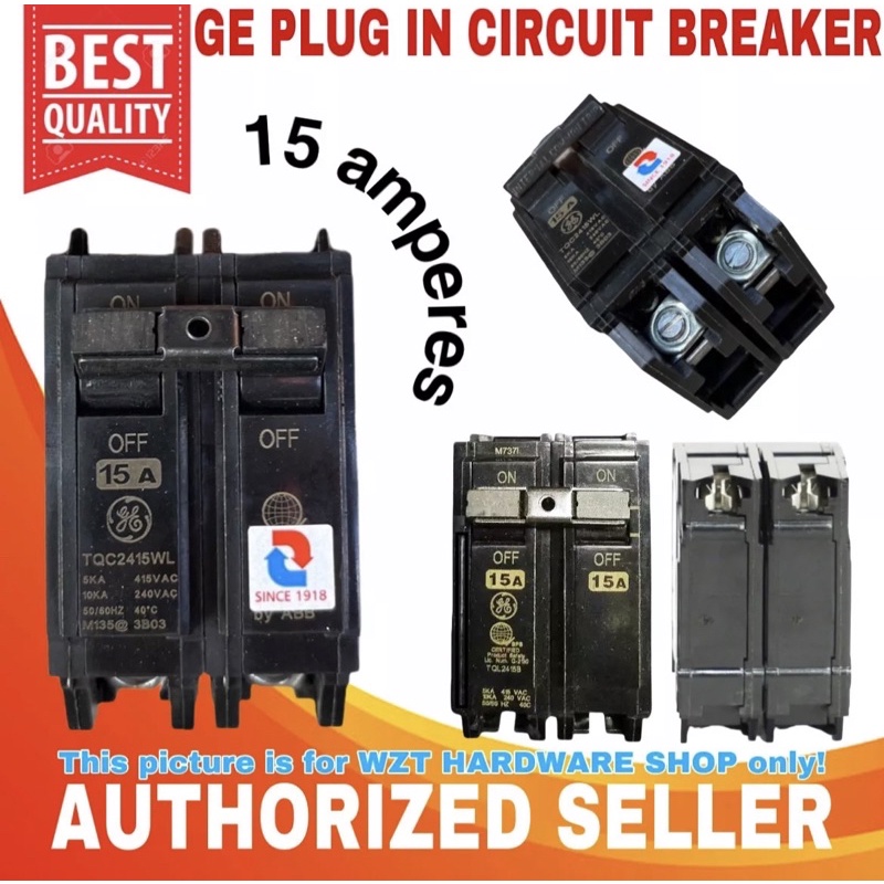 ORIGINAL GE HEAVY DUTY PLUG IN / BOLT ON CIRCUIT BREAKER 15/20/30/40/60 ...