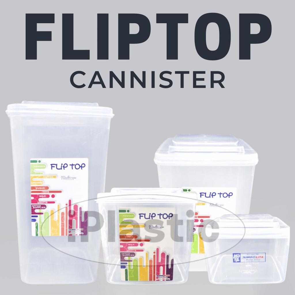iPlastic. Flip Top Plastic Food Container Cannister KlipTop Milktea ...