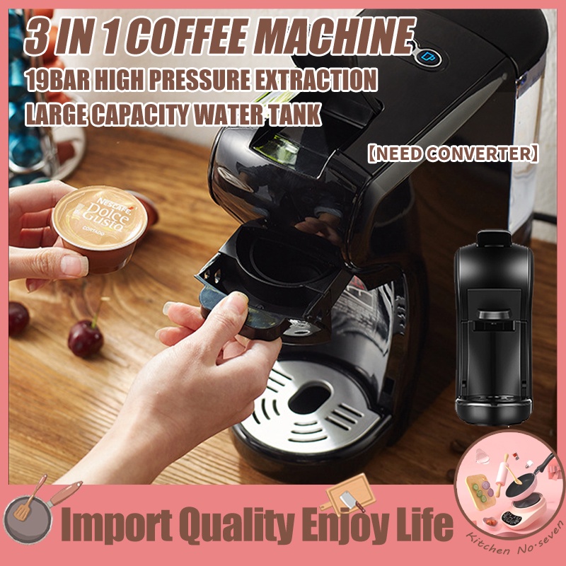 3-in-1 Espresso Coffee Maker For Capsule/Ground Coffee Home Office ...