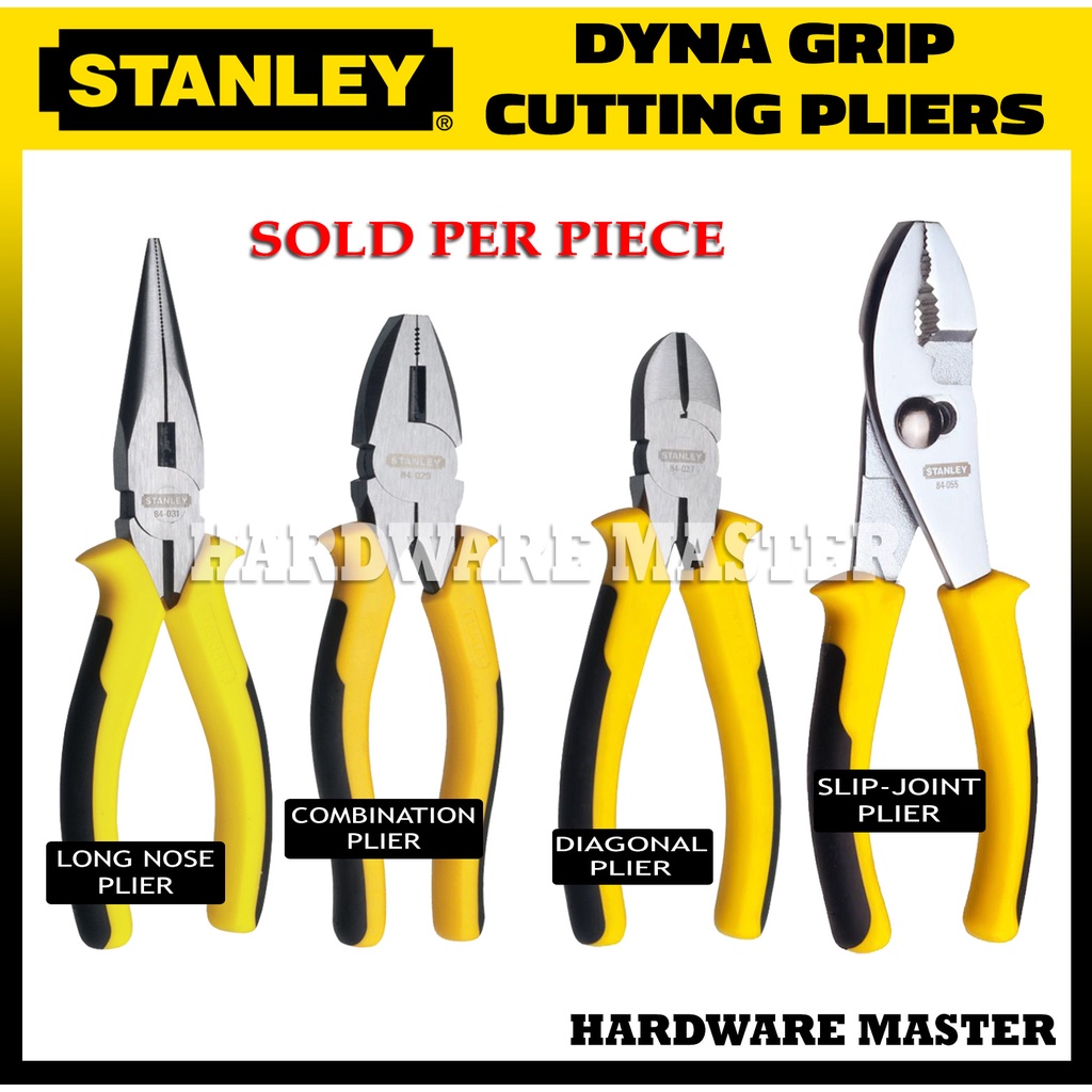 Stanley Dyna Grip Cutting Pliers | Long Nose / Combination / Diagonal ...