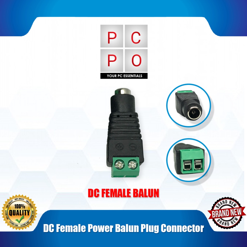 DC Female Power Balun Plug Connector | Shopee Philippines