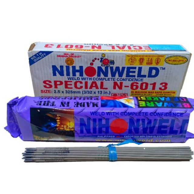 5 Kilos (250 pcs Rod) Nihonweld Special N-6013 Welding Rod 2.5mm x ...