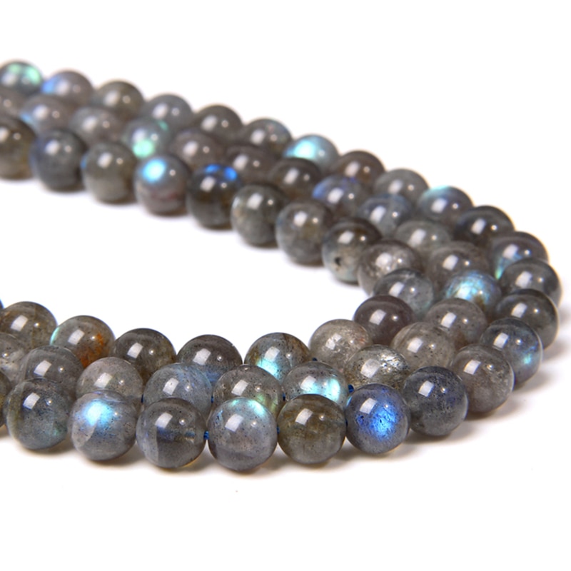 Natural Blue Labradorite grey smooth Loose gem stone Beads for jewelry ...