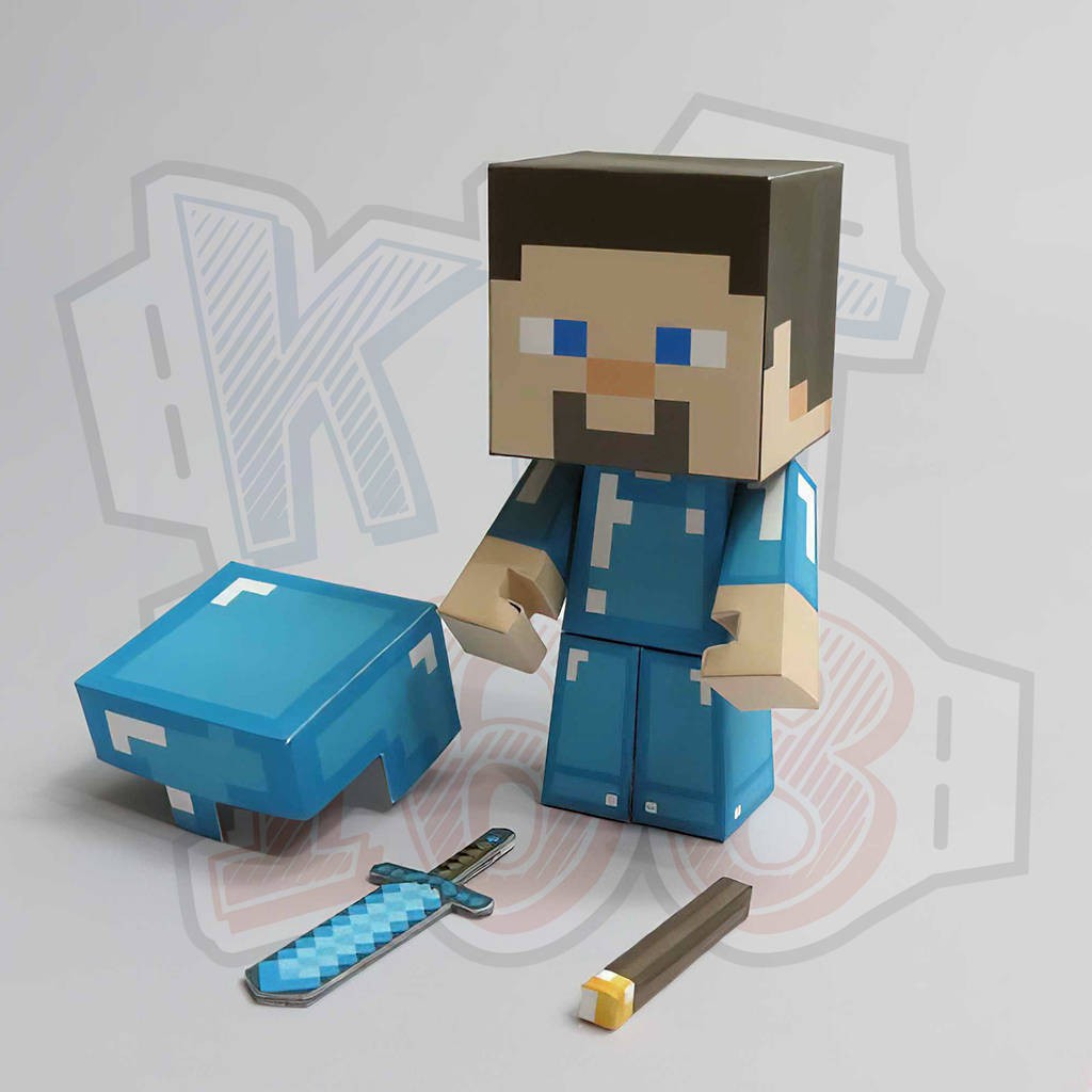 Diamond Armor Steve Paper Model – Minecraft | Shopee Philippines