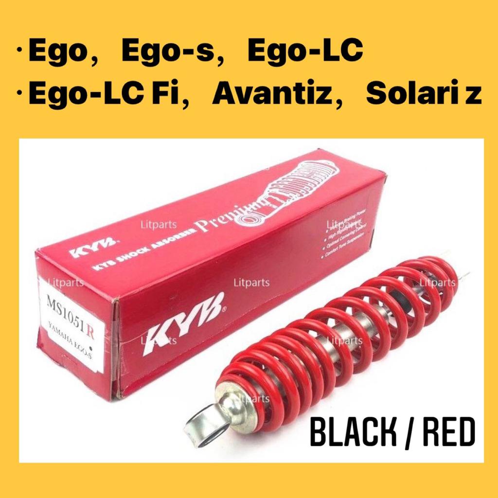 YAMAHA EGO REAR ABSORBER - KYB - ( BLACK / RED ) // EGO S EGOS EGOLC EGO LC FI SOLARIZ AVANTIZ ...