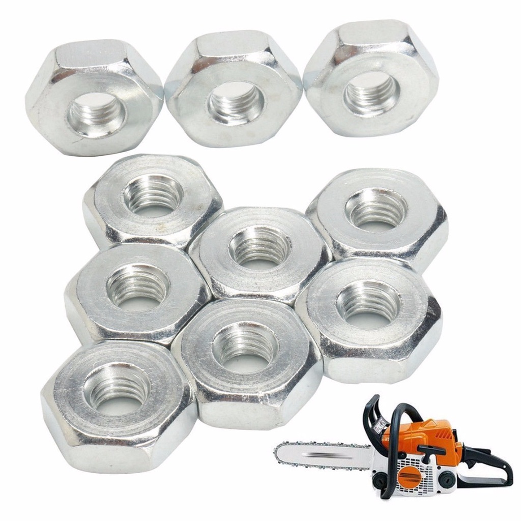10 PCS M8 Guide Bar Nut Fit For MS 180 250 381 361 440 660 Chainsaw ...