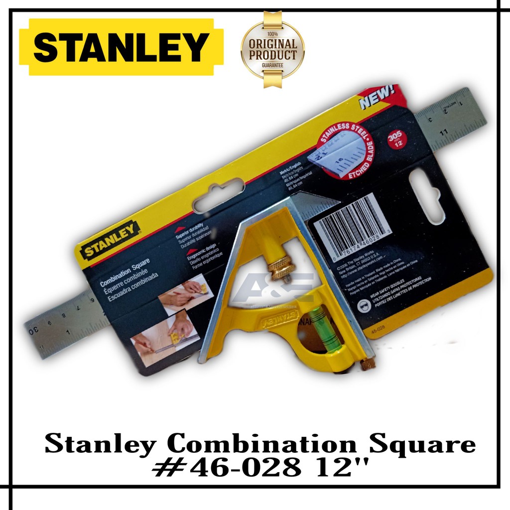 Stanley Metal Combination Try Square 12” 46-028 | Shopee Philippines